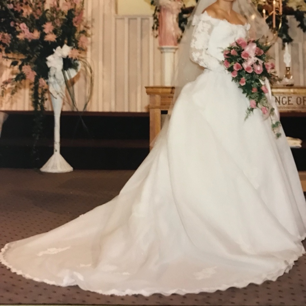 Princess Style Wedding Dress With Pink Roses, Includi… - Gem